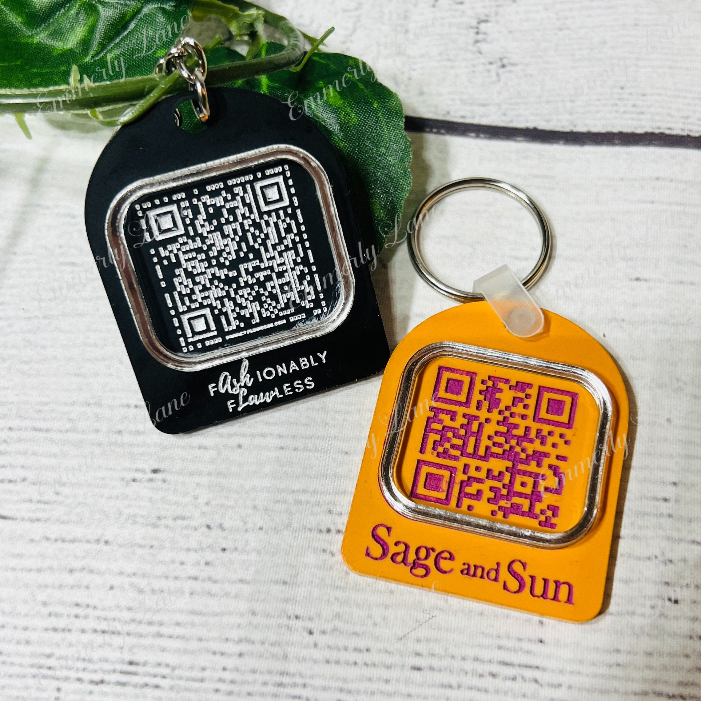 Custom QR Acrylic Keychains – Emmerly Lane